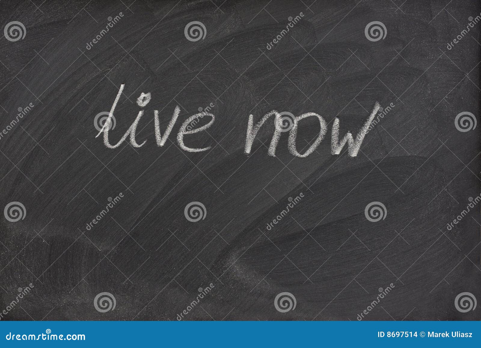 Ora Vive La Frase Sulla Lavagna Fotografia Stock - Immagine di ...