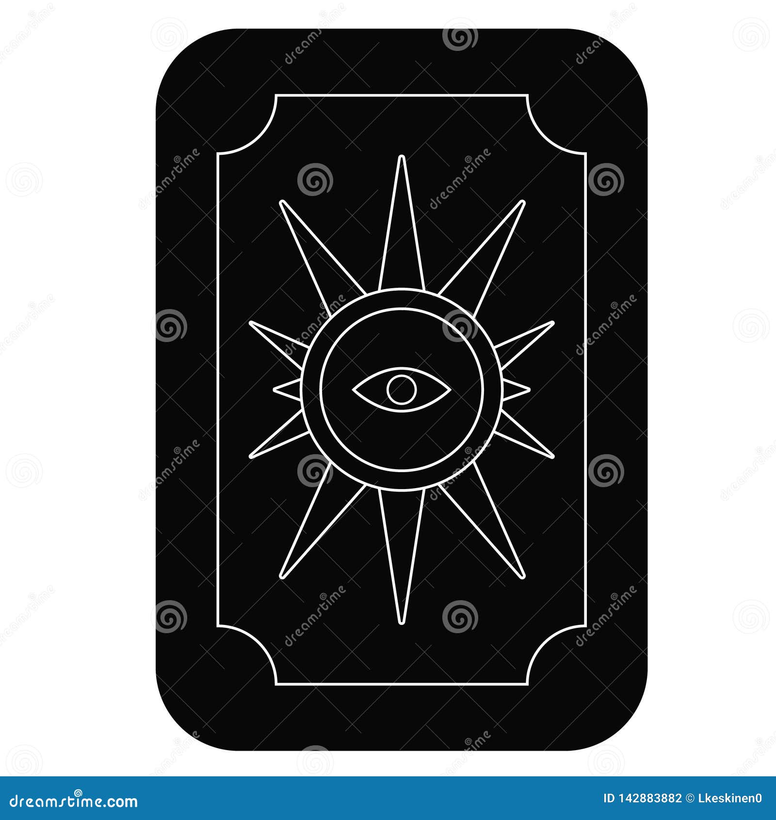 Oracle Cards Flat Illustration on White Stock Vector - Illustration of ...