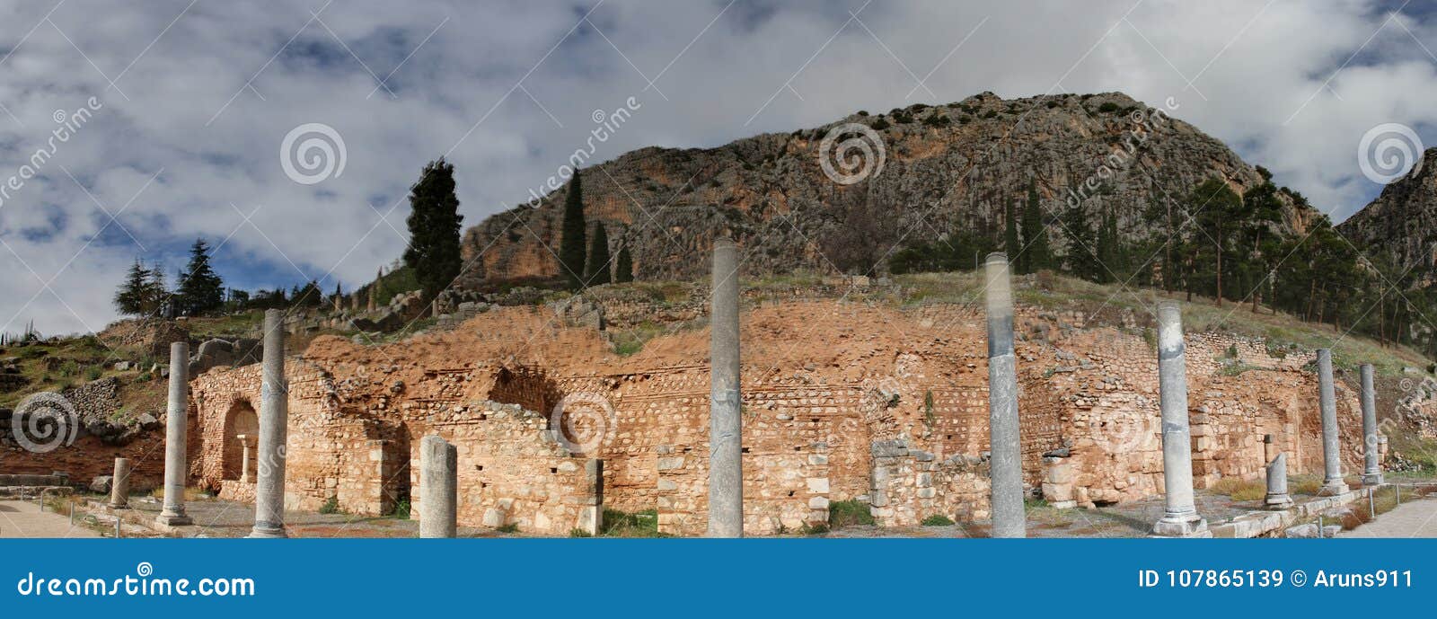 Oracle at Delphi, stock image. Image of greek, circular - 107865139