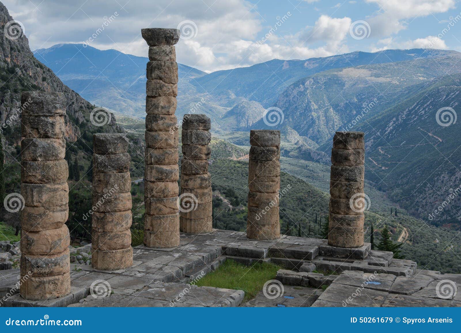 Oracle of Delphi in Greece stock image. Image of heritage - 50261679