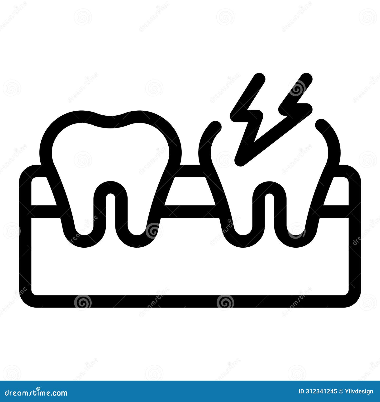 Oral Ache Icon Outline Vector. Dental Sensitivity Stock Vector ...