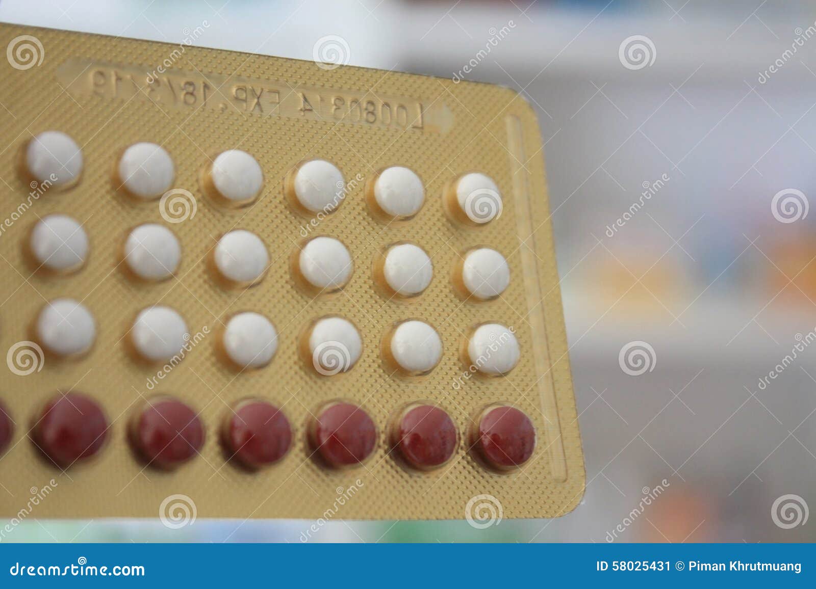 Oral contraceptive pill stock image. Image of container - 58025431