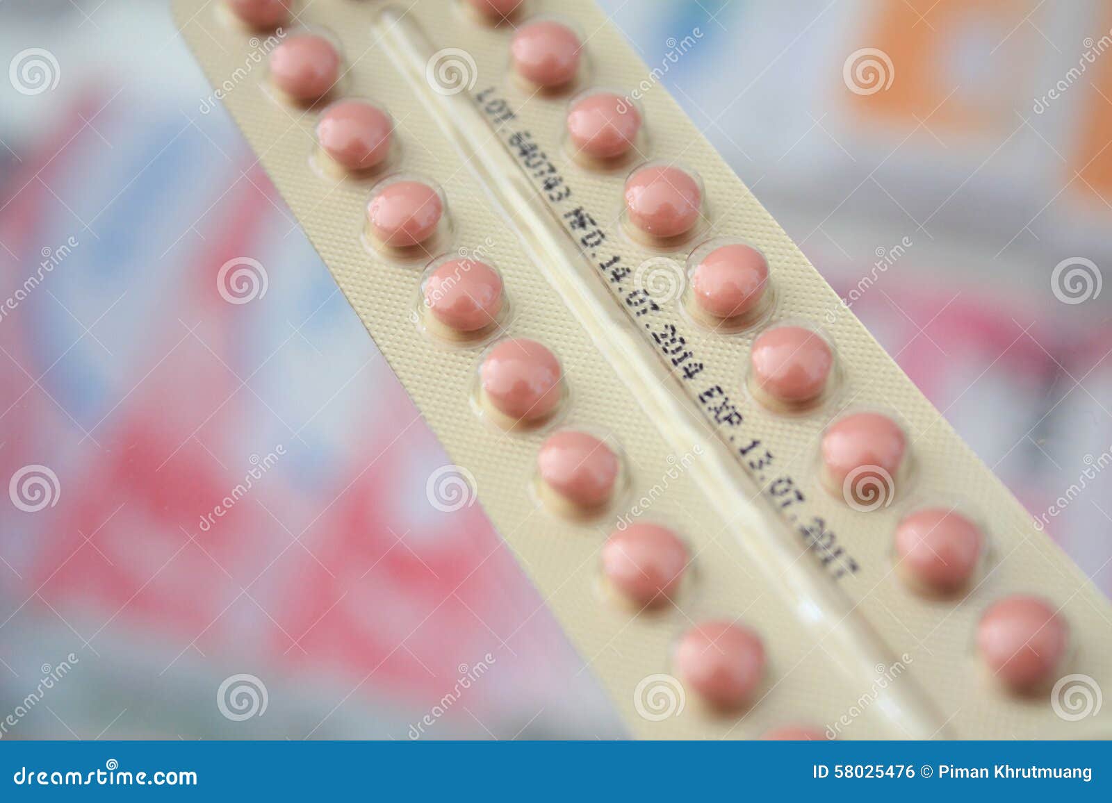 Oral contraceptive pill stock photo. Image of packaging - 58025476