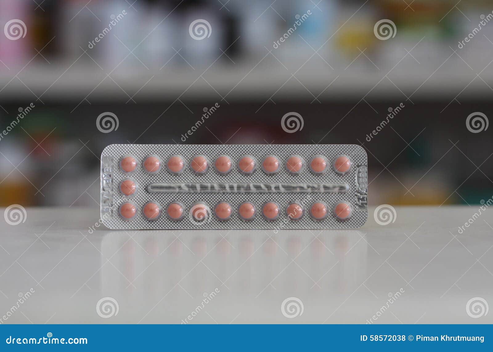 Oral contraceptive pill stock photo. Image of prescription - 58572038