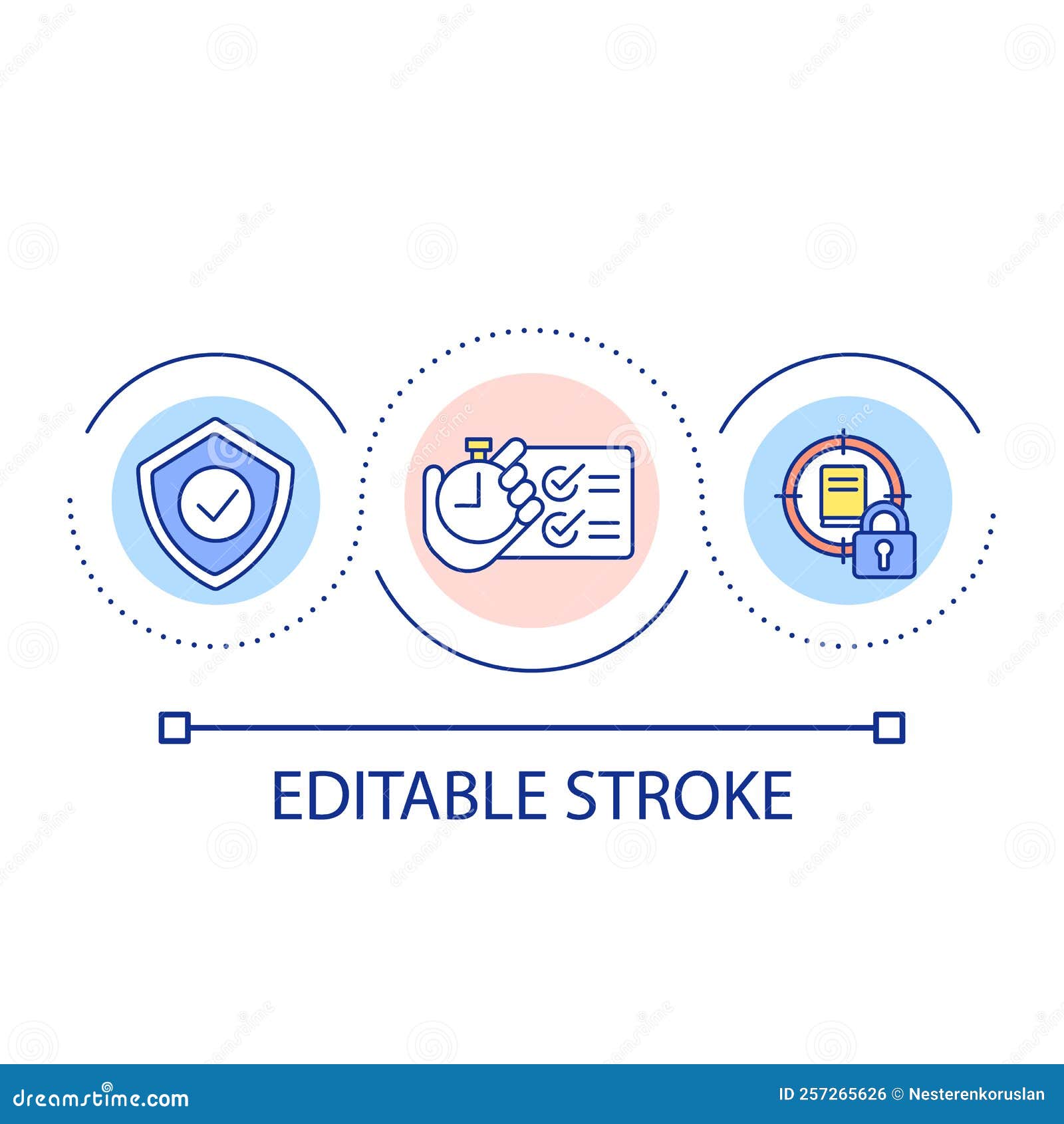 Oral Examination Time Loop Concept Icon Stock Vector - Illustration of ...