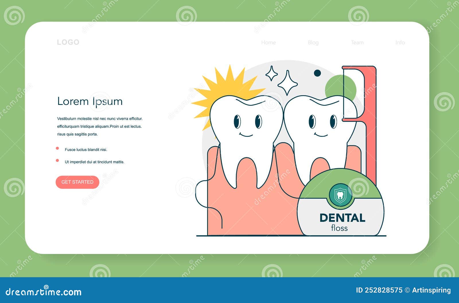 Oral Hygiene Concept Dental Cleaning Tools Preventing Bad Breath Stock