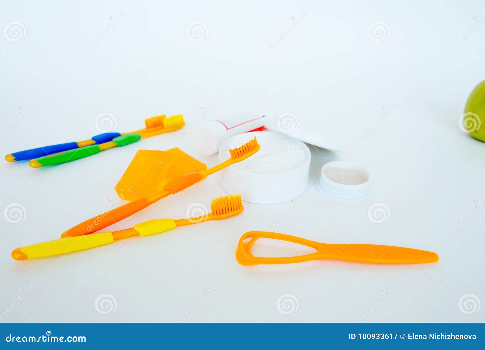Oral hygiene tools stock image. Image of health, teeth - 100933617