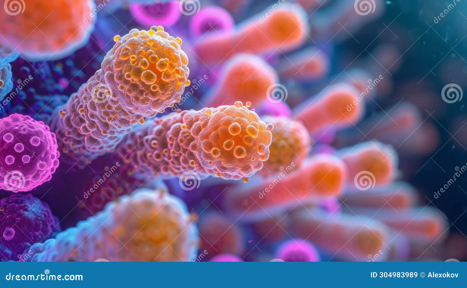 Oral Infections Under a Microscope AI Generated Stock Illustration ...