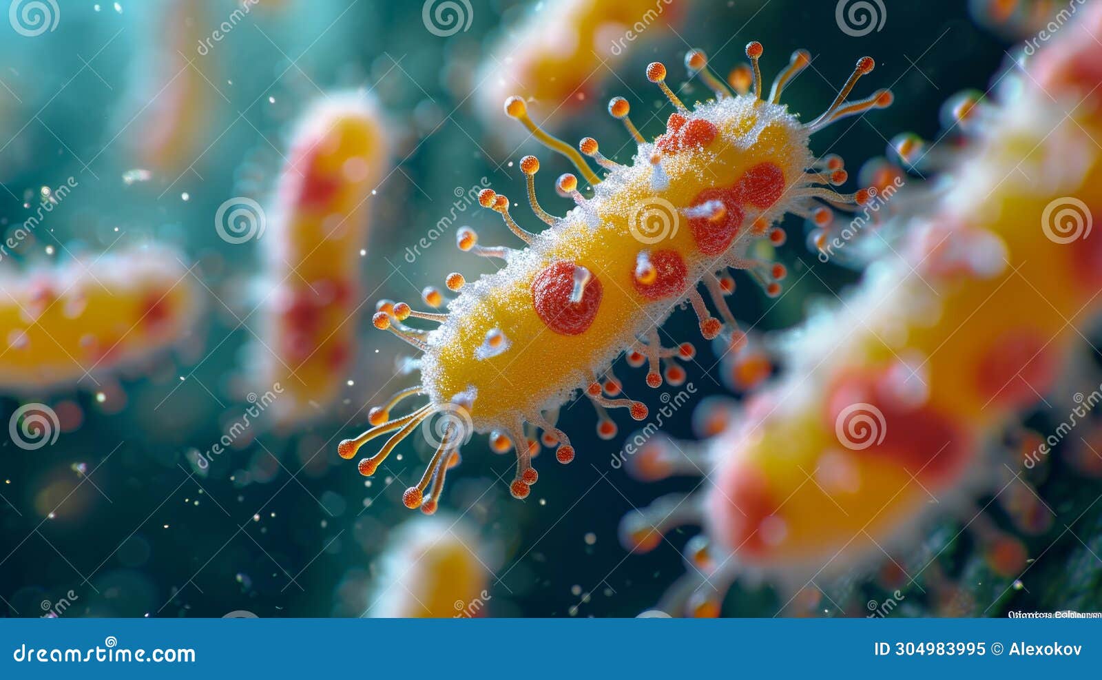 Oral Infections Under a Microscope AI Generated Stock Illustration ...