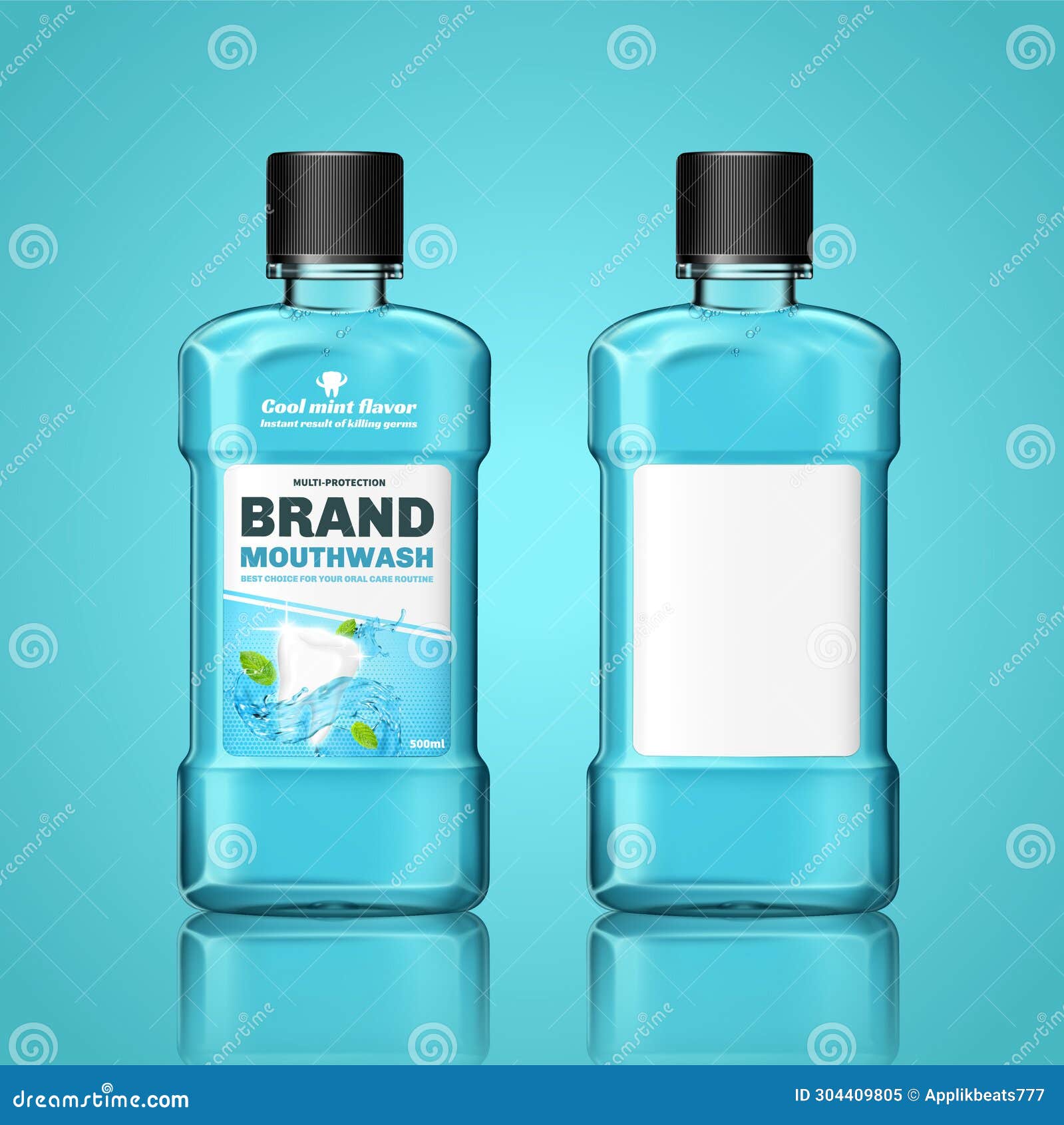 Oral Rinse Poster Cartoon Vector | CartoonDealer.com #92399003