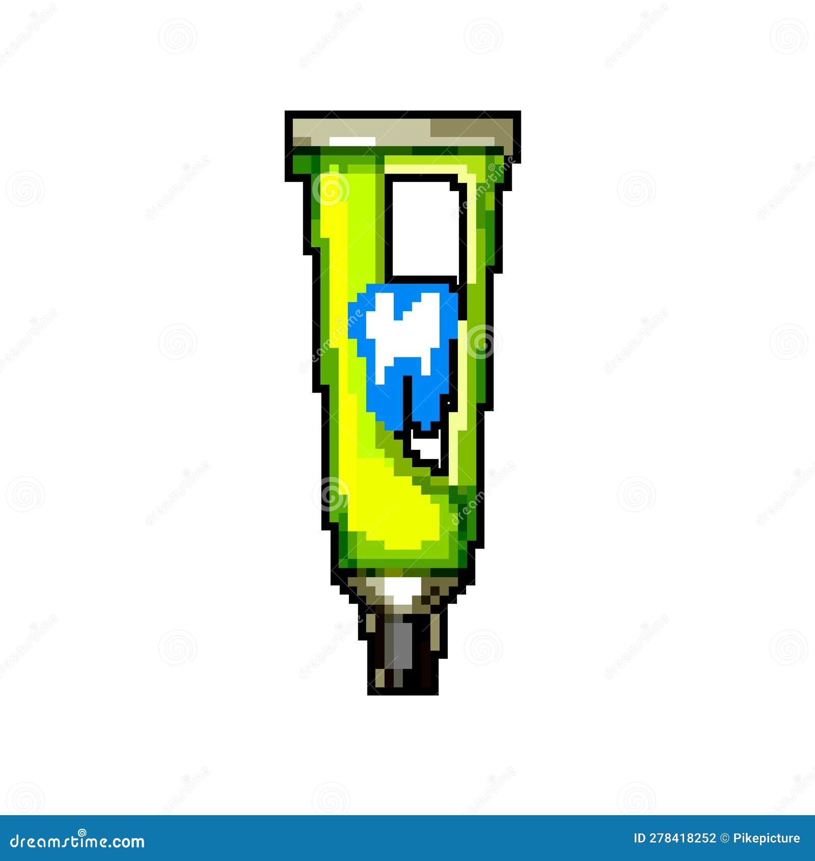 Oral Toothpaste Game Pixel Art Vector Illustration Stock Vector ...