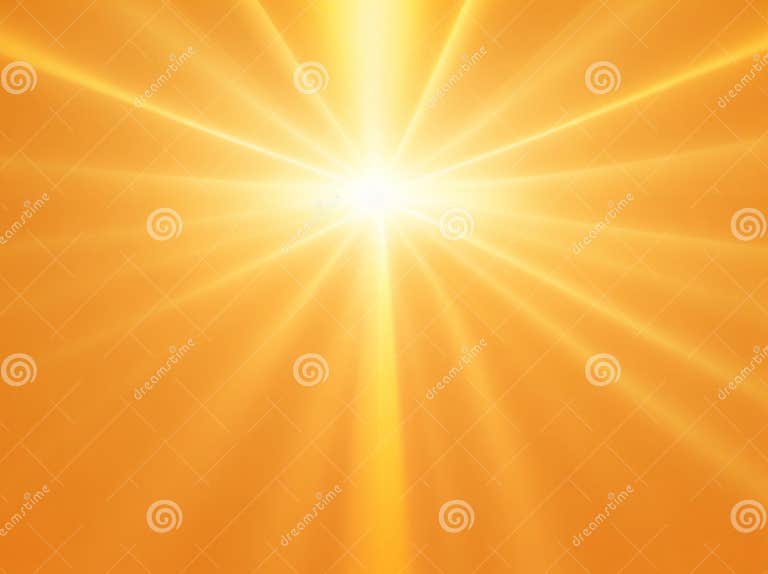 Oramge Sun Light Background, Gradient Effect Stock Illustration ...