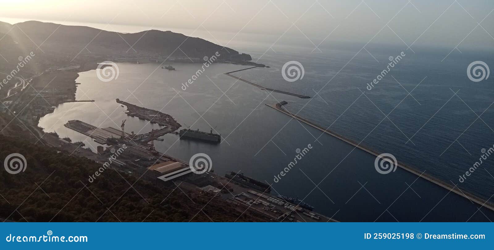 Oran port stock photo. Image of sunset, seaside, algeria - 259025198