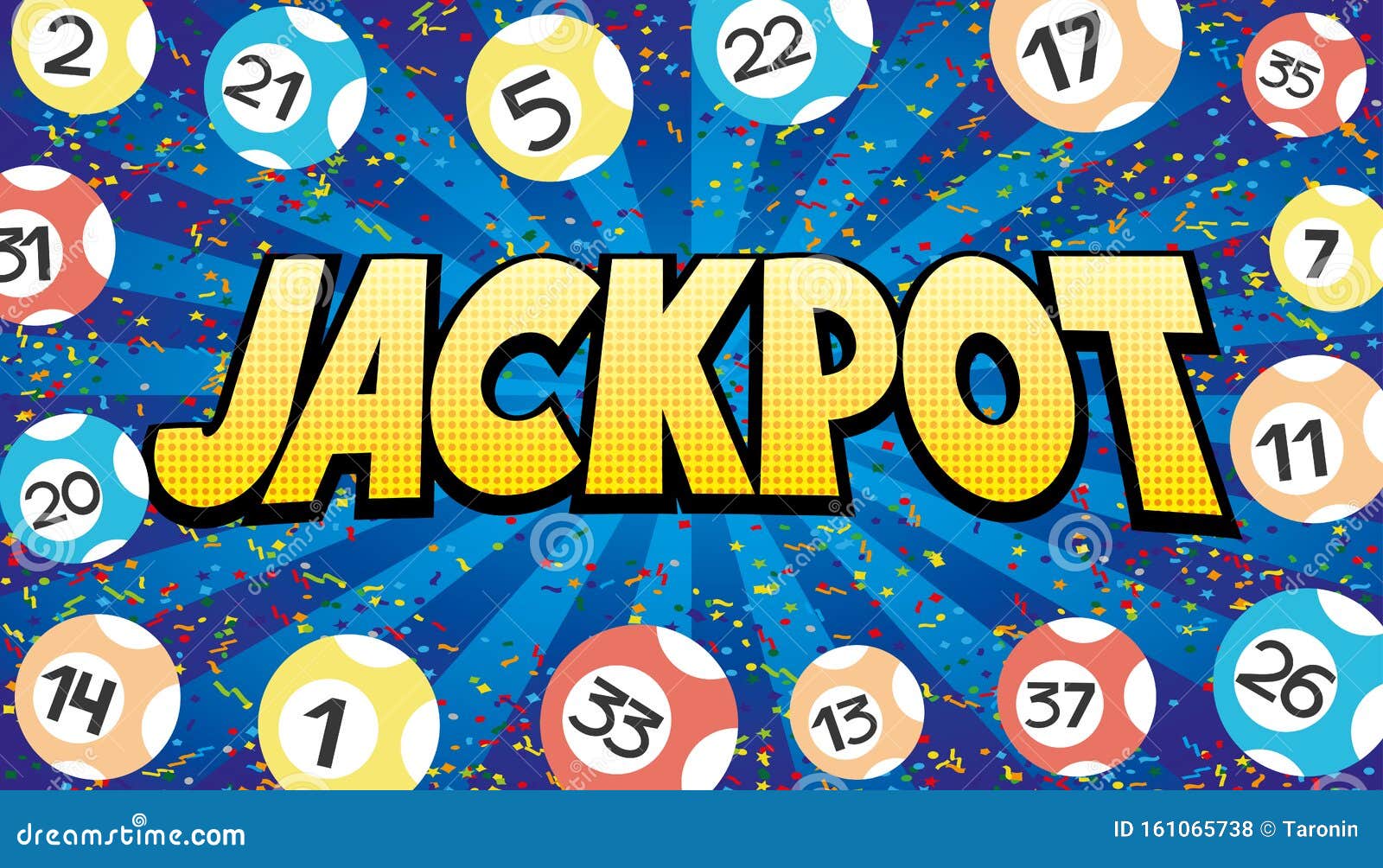 Colorful Jackpot Blue Banner. Stock Vector - Illustration of jackpot ...