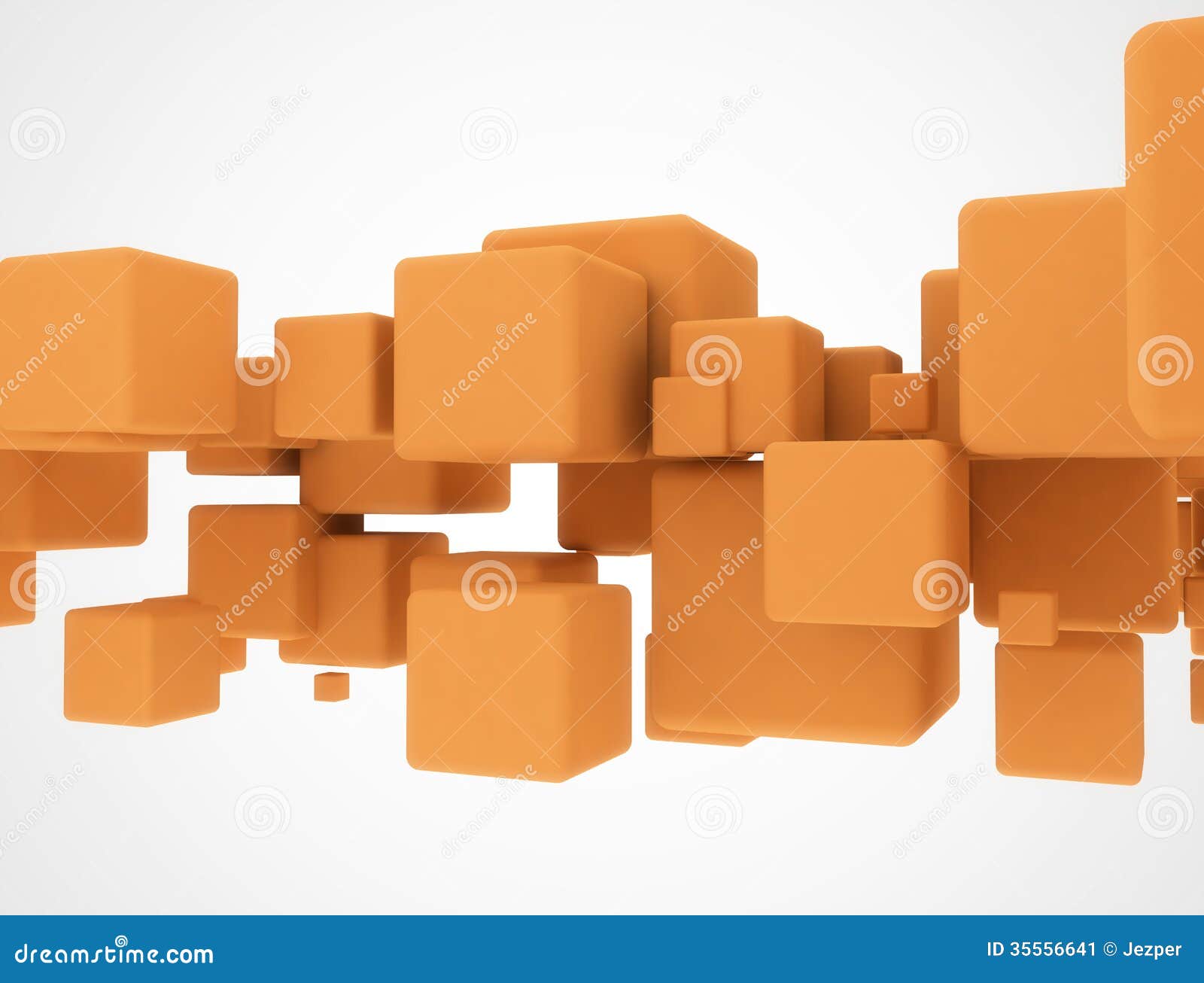 Orange 3d cubes stock illustration. Illustration of orange - 35556641