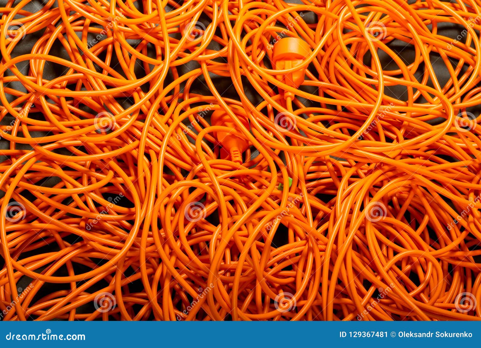 Orange Abstract Cable Background Stock Image - Image of closeup, color ...