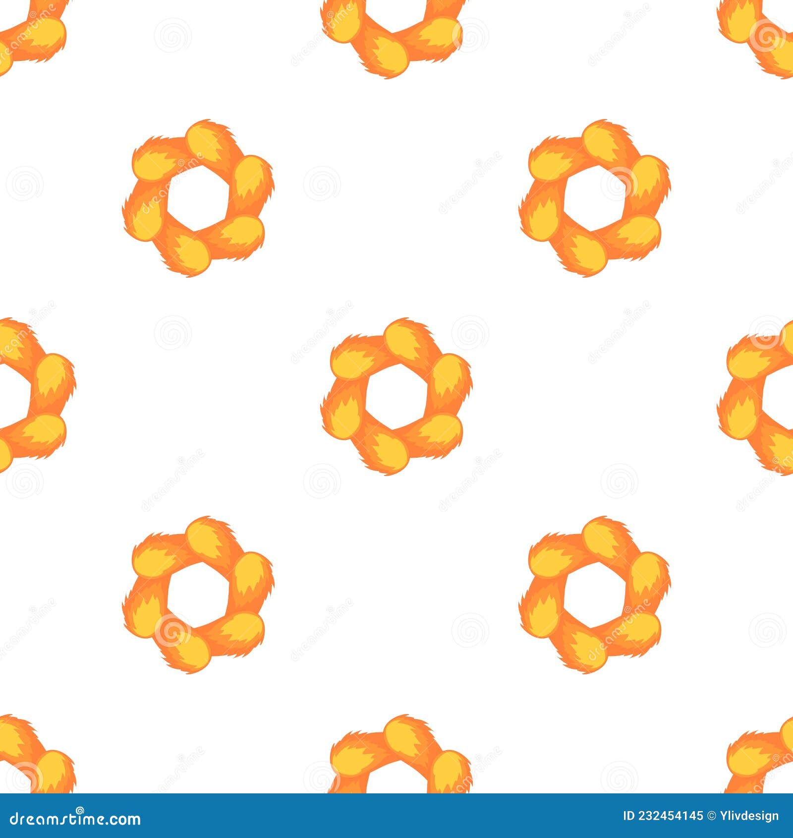 Orange Abstract Circle Pattern Seamless Vector Stock Vector ...