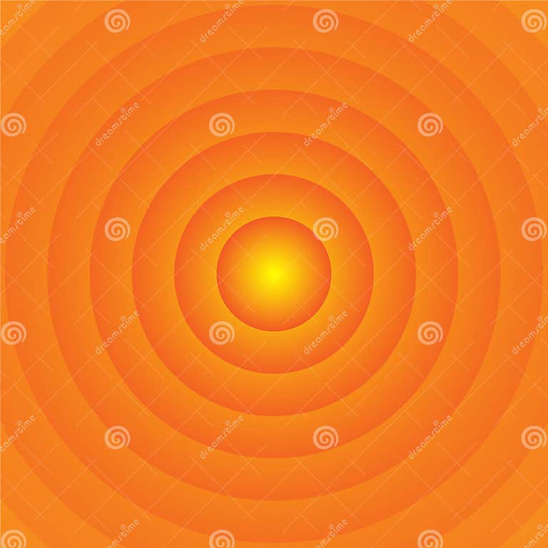 Orange Abstract Circle with Wave Effect Stock Vector - Illustration of ...
