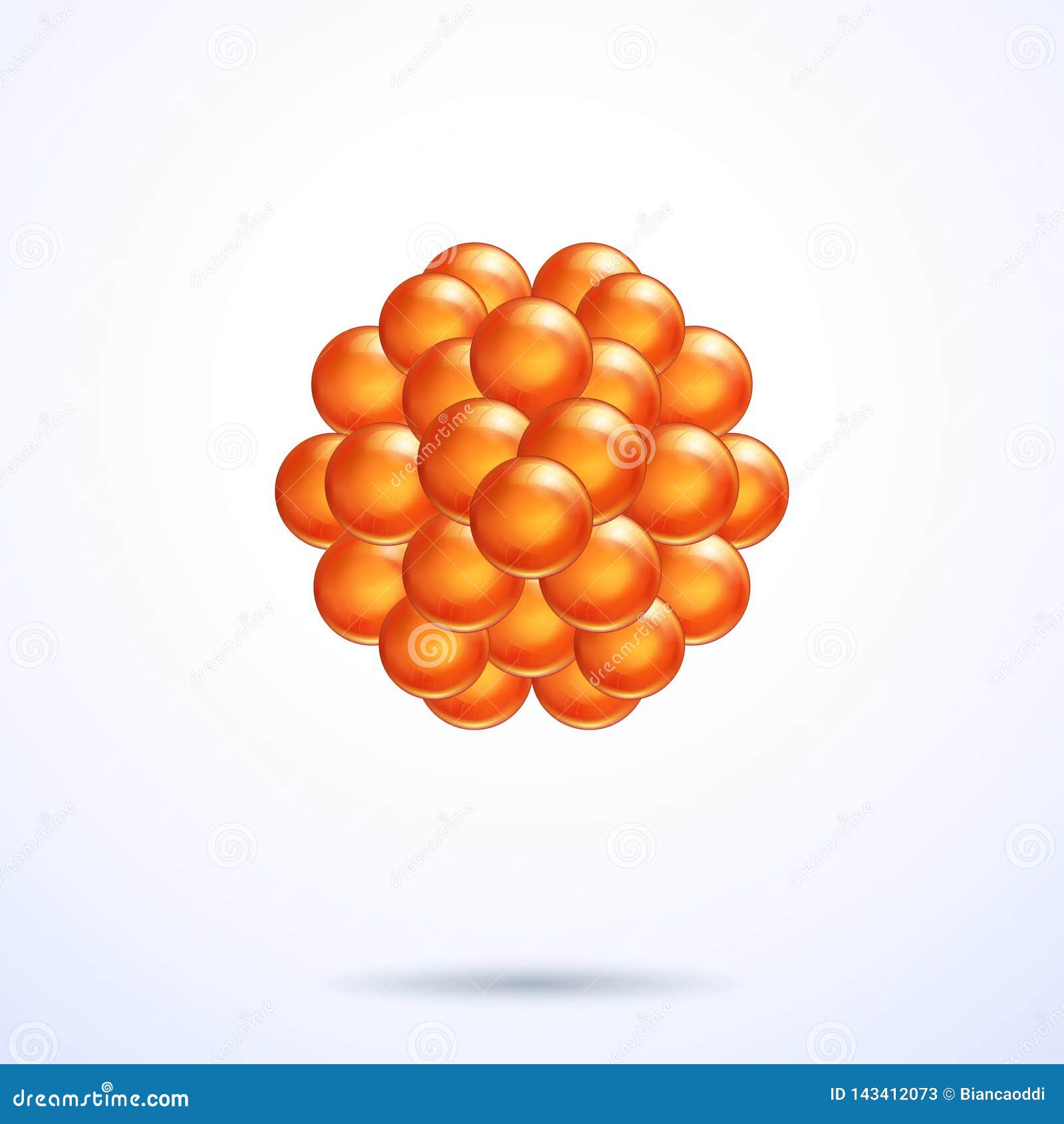 Orange abstract 3d spheres stock vector. Illustration of background ...