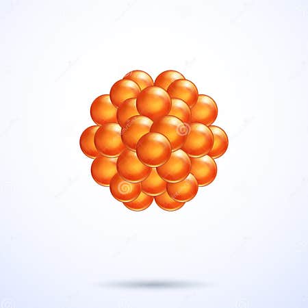 Orange abstract 3d spheres stock vector. Illustration of background ...