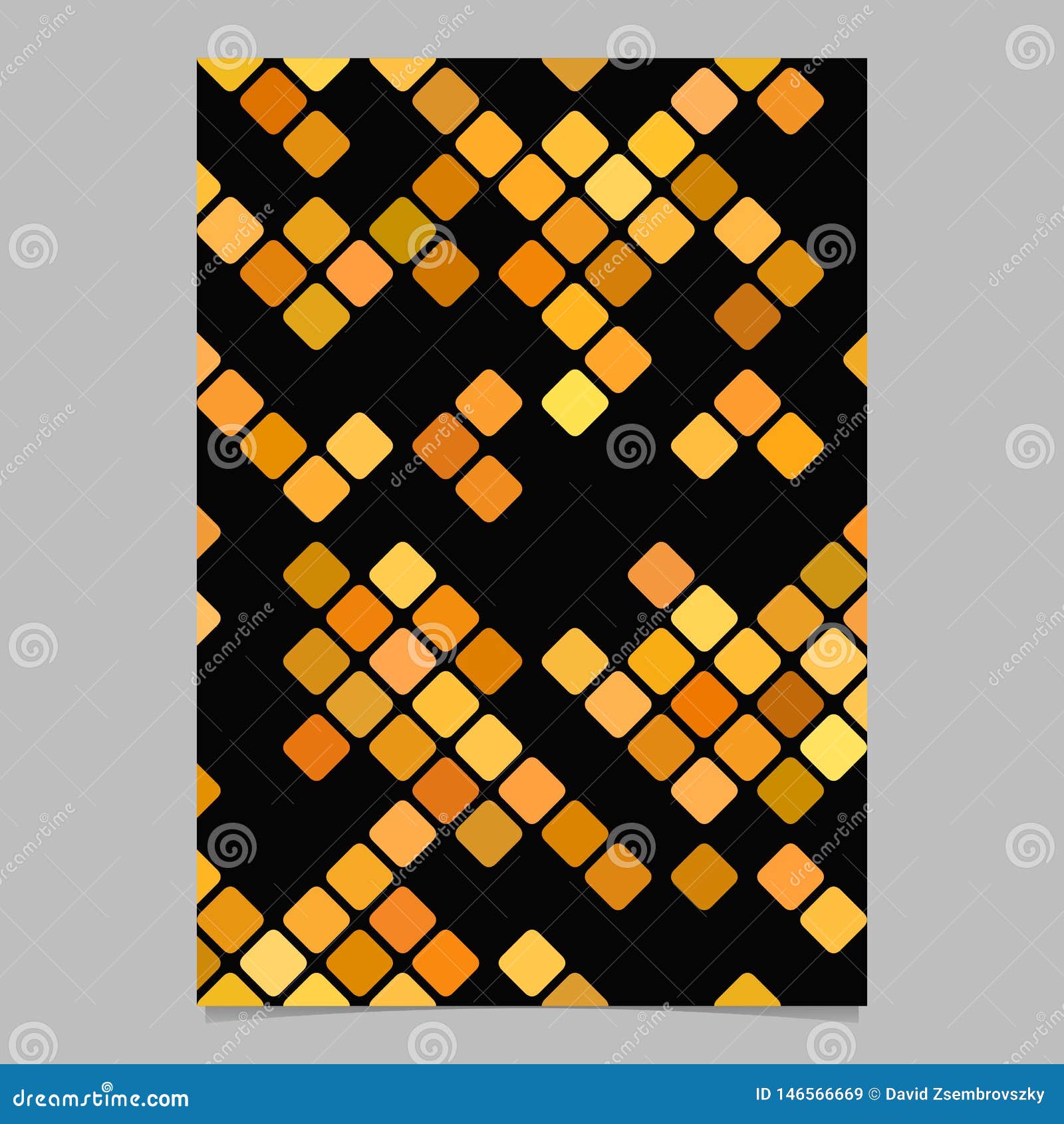 Orange Abstract Diagonal Rounded Square Pattern Background Page ...