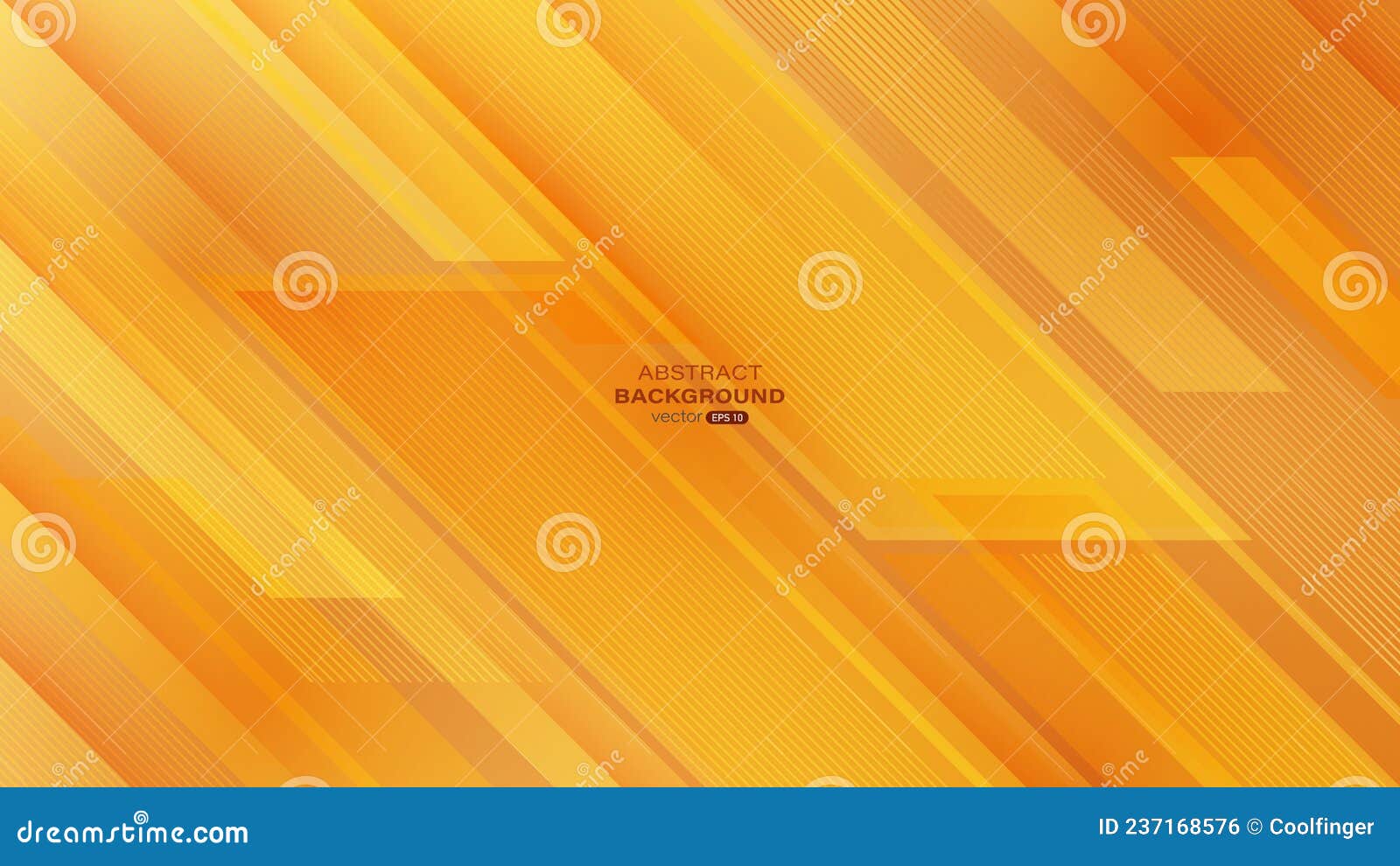 Orange Abstract Geometric Shape with Lines Background Stock Vector ...
