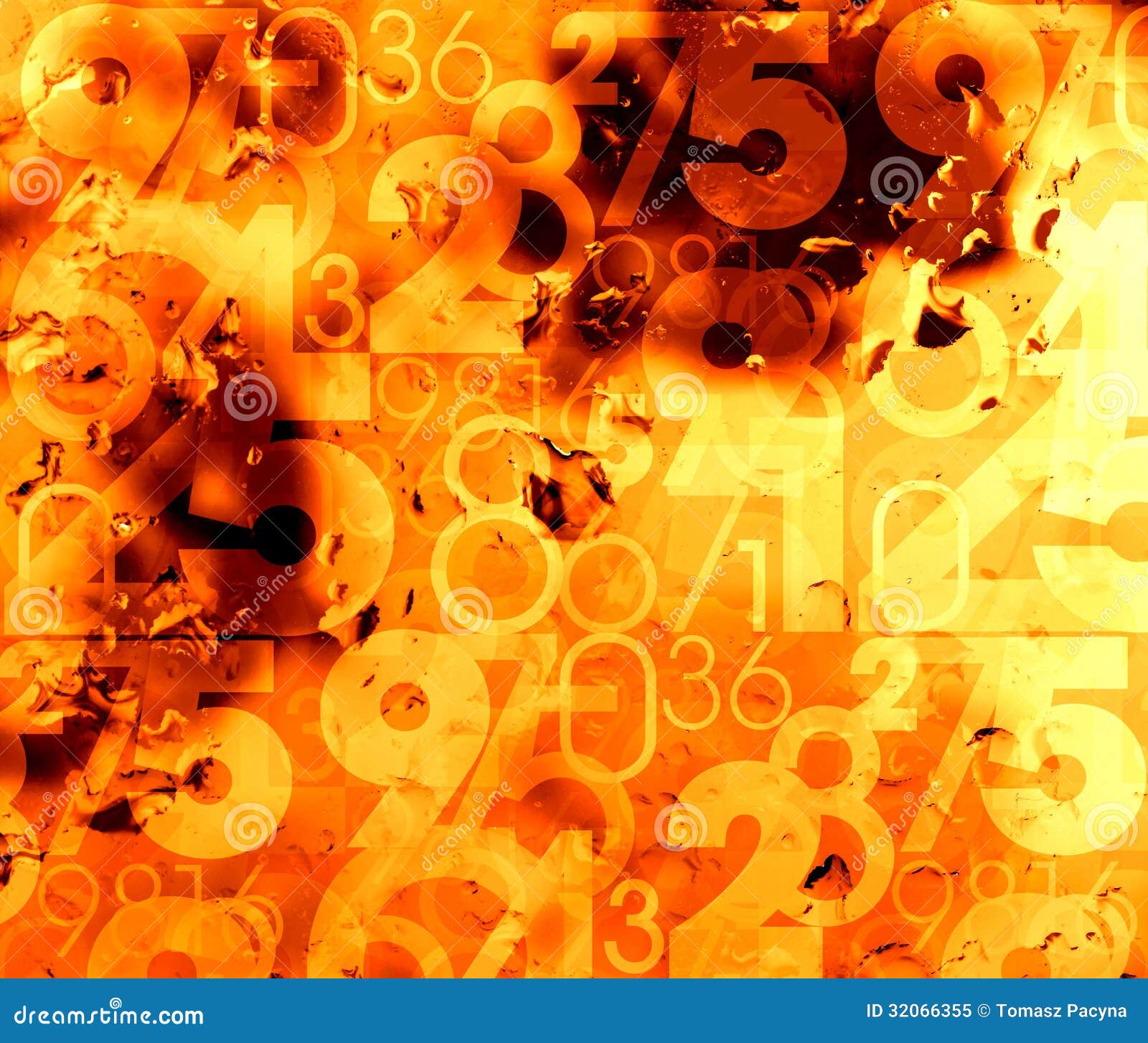 Orange Abstract Hot Numbers Background Stock Illustration ...