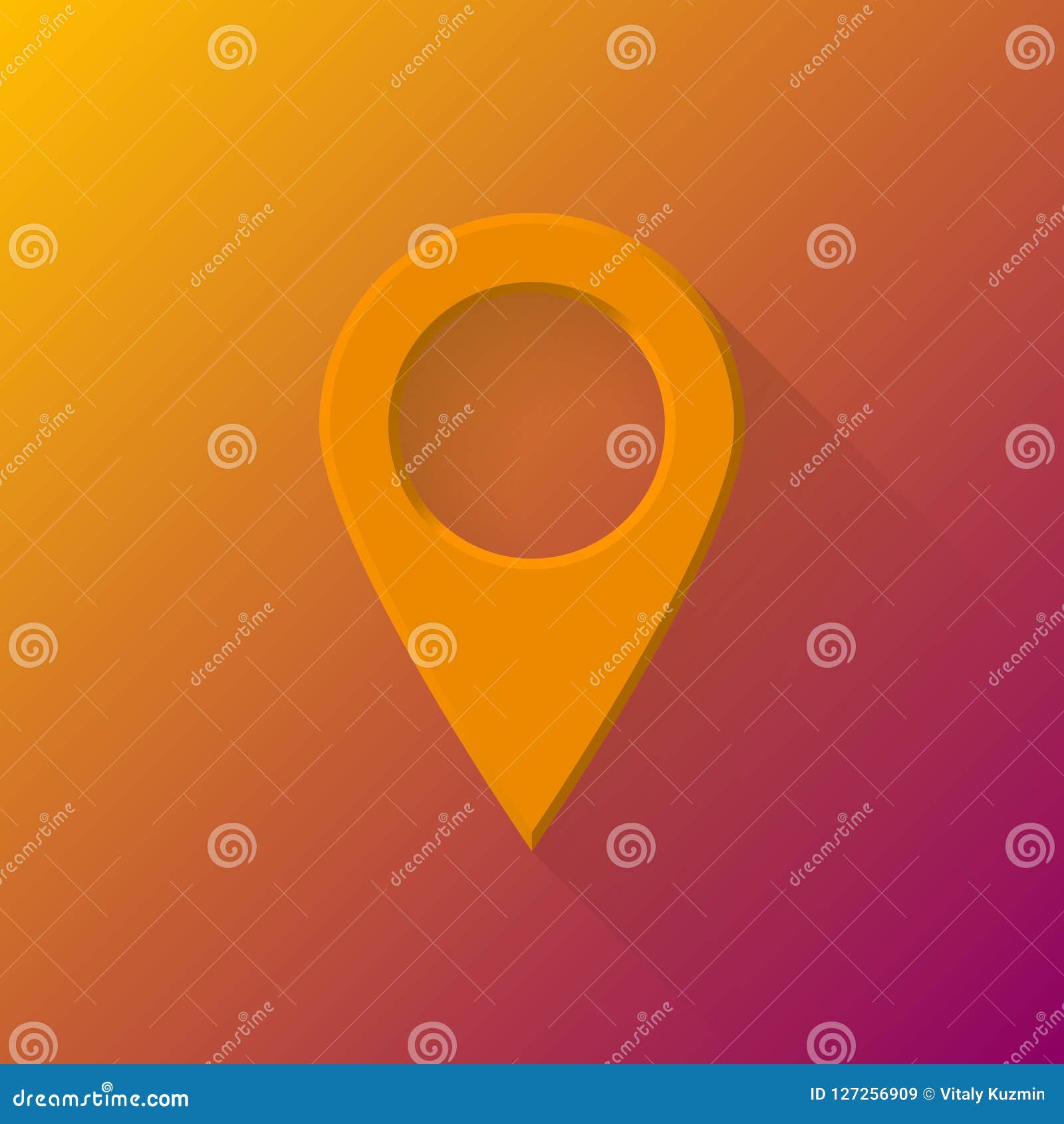 Orange Abstract Map Pointer Button Stock Vector - Illustration of ochre, location: 127256909