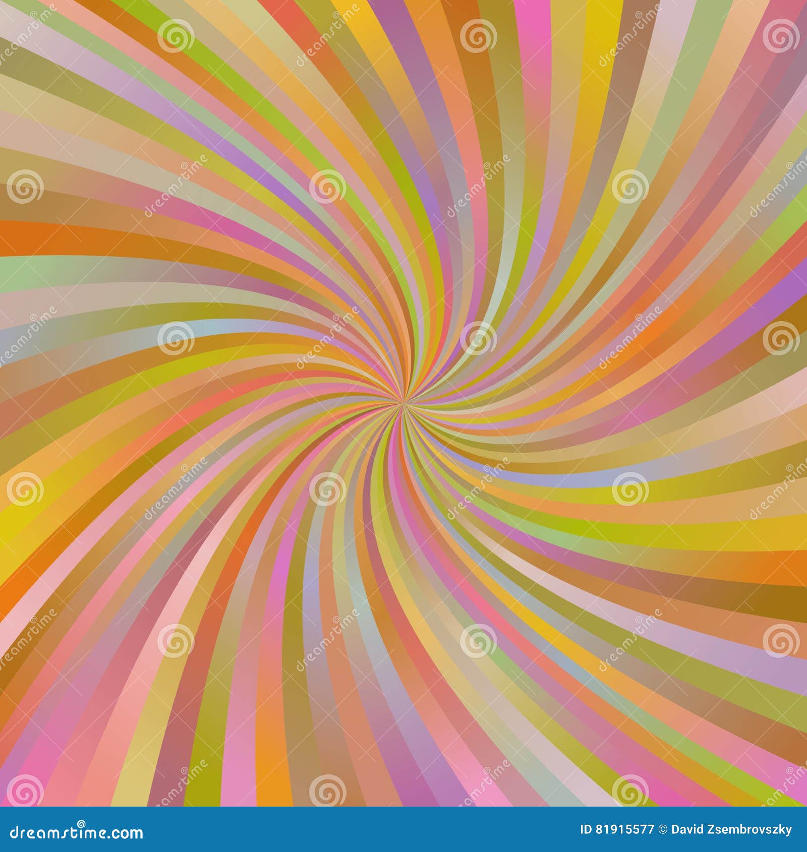 Orange Abstract Multicolor Spiral Ray Background Stock Vector ...