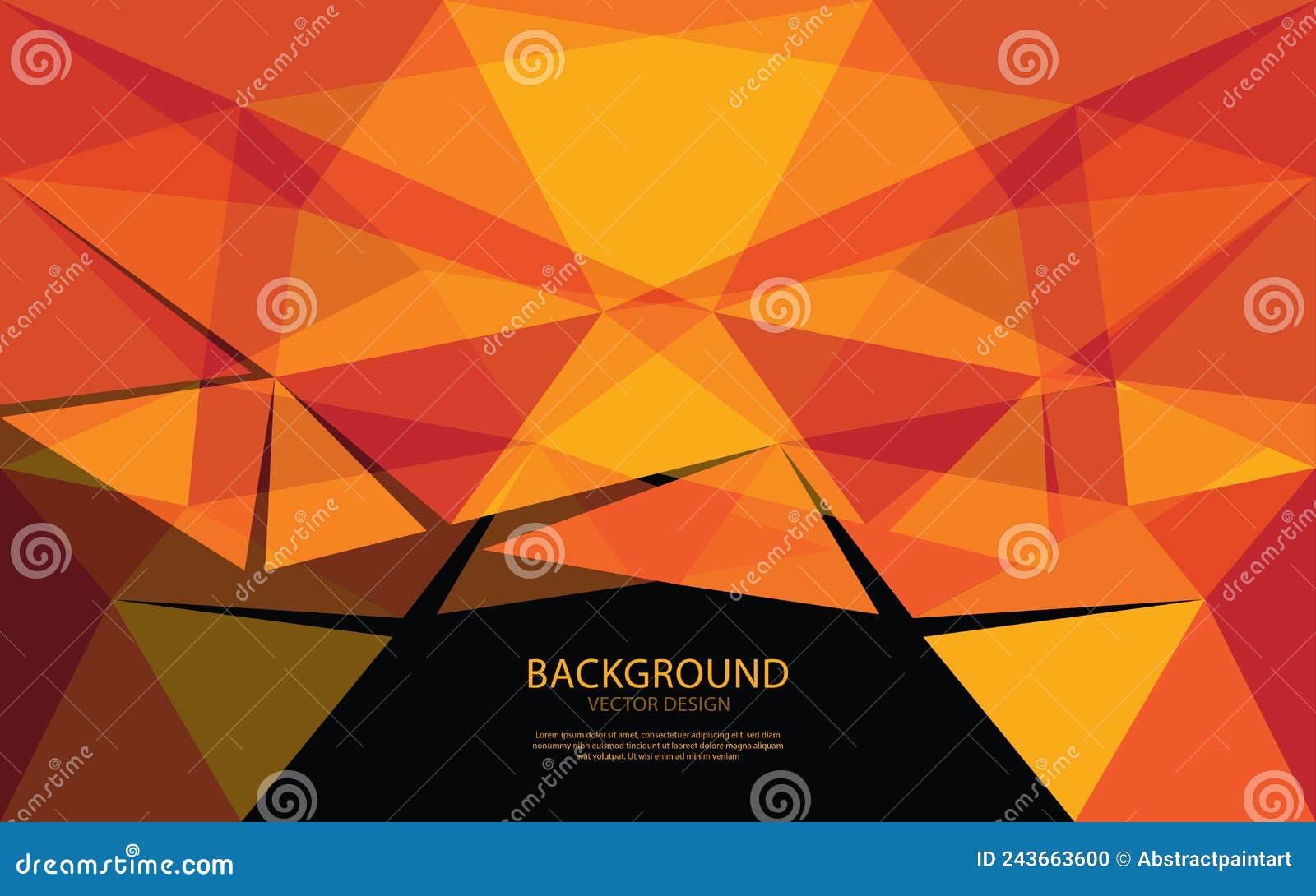 Orange Polygon Abstract Background Vector Creative Design, Web ...