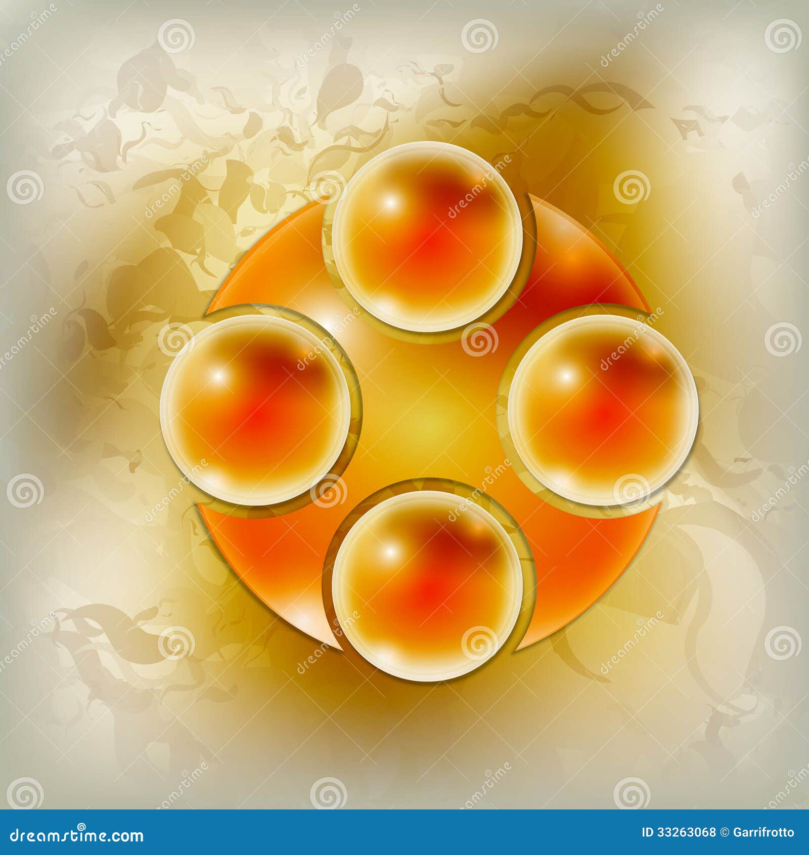 Orange abstract object stock vector. Illustration of internet - 33263068
