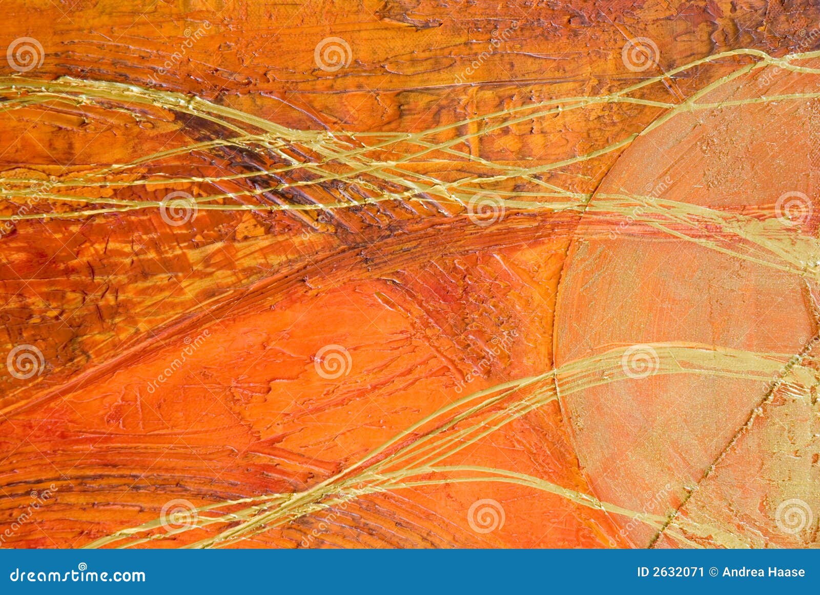 Orange Abstract Painting with Stock Illustration - Illustration of ...