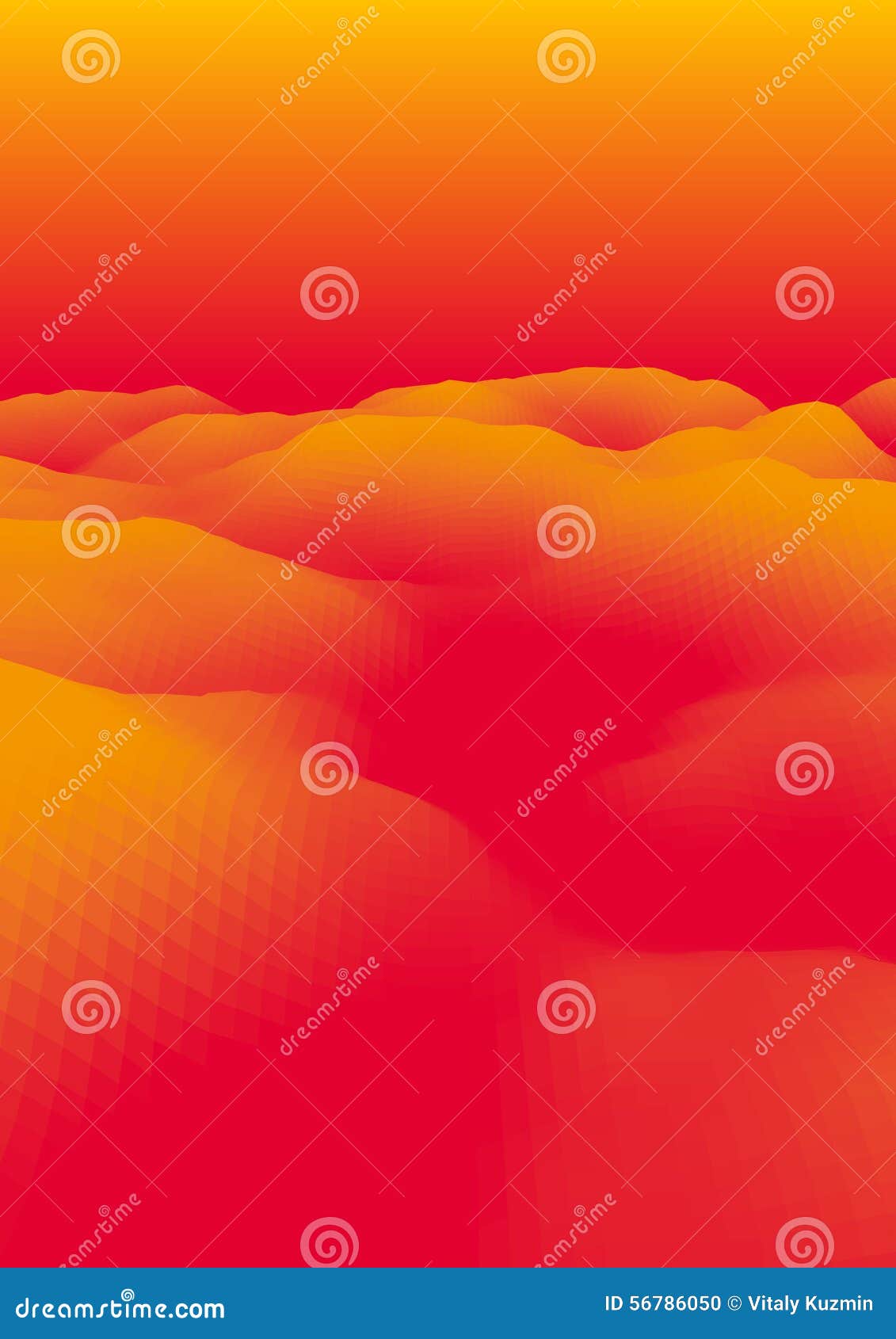 Orange Abstract Polygonal Landscape Stock Vector - Illustration of ...