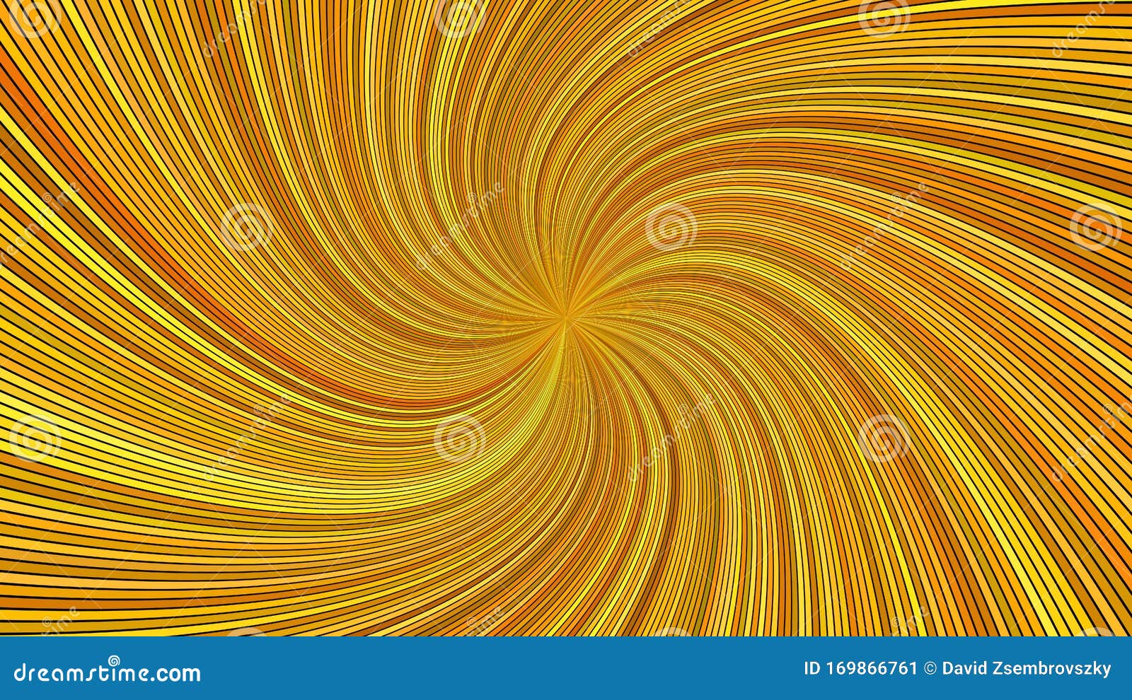 Orange Abstract Psychedelic Spiral Background - Vector Graphic from ...