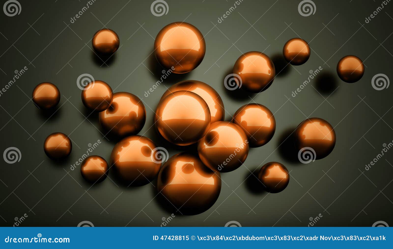 Orange Abstract Sphere Concept Rendered Stock Illustration ...