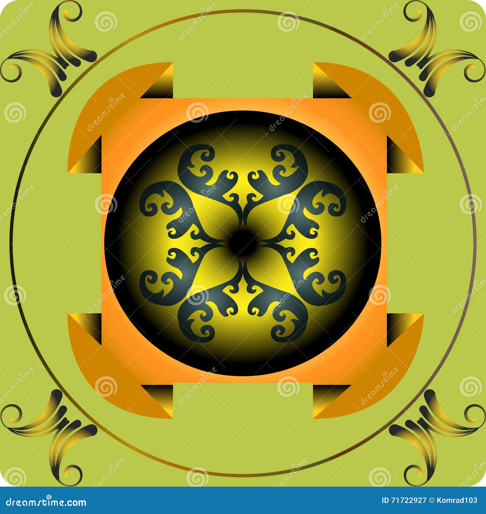 Orange abstract square stock illustration. Illustration of graphic ...