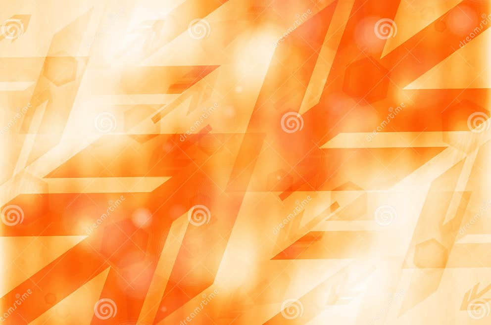 Orange Abstract Technology Background. Stock Illustration ...