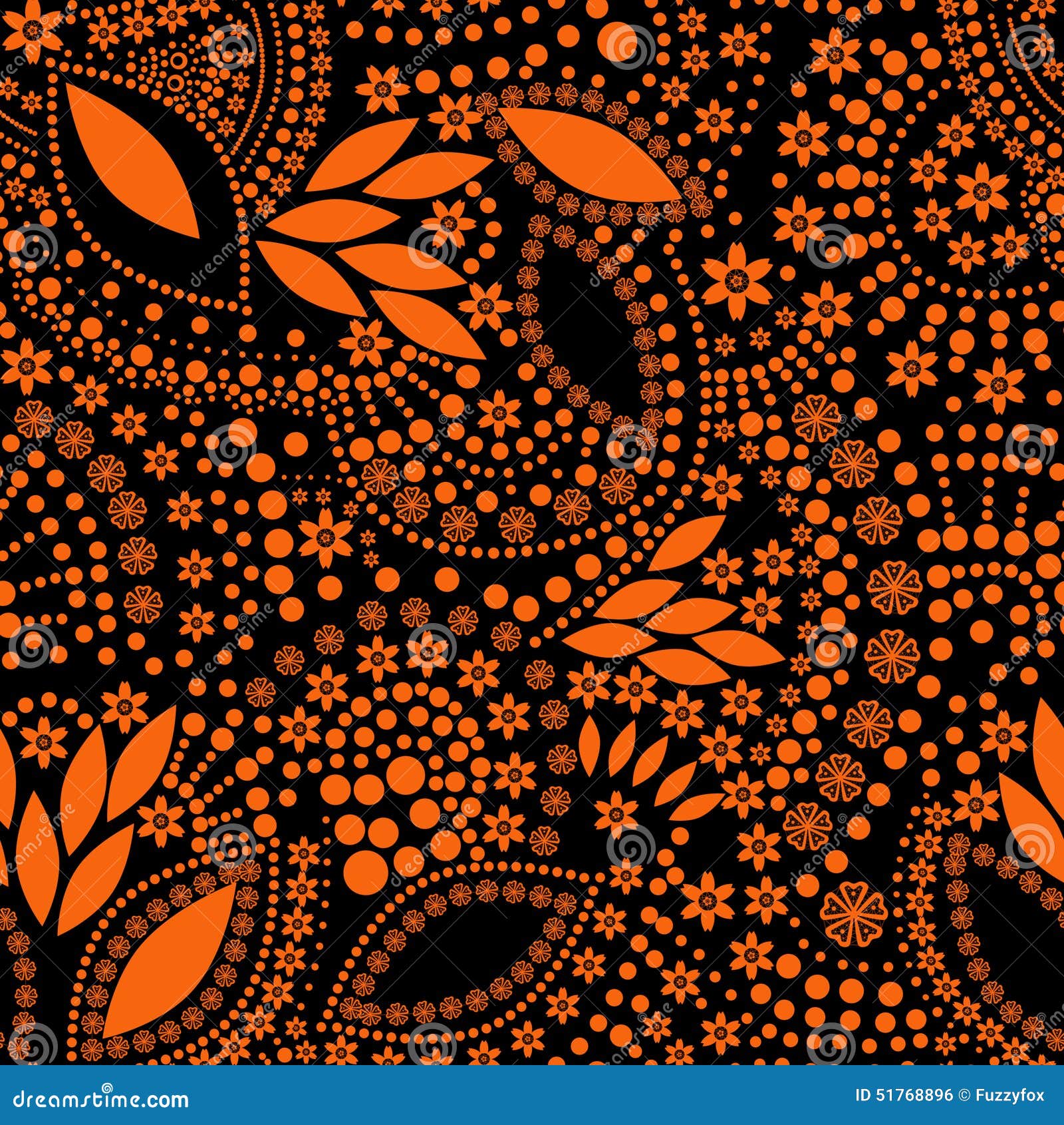 Orange Abstract Unusual Cute Background Seamless Pattern Stock ...