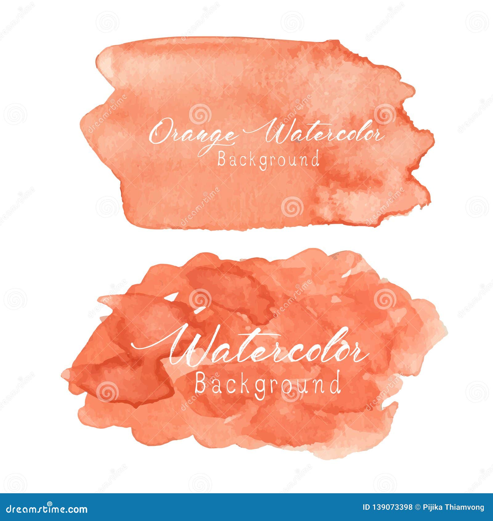 Orange Abstract Watercolor Background. Stock Vector - Illustration of ...
