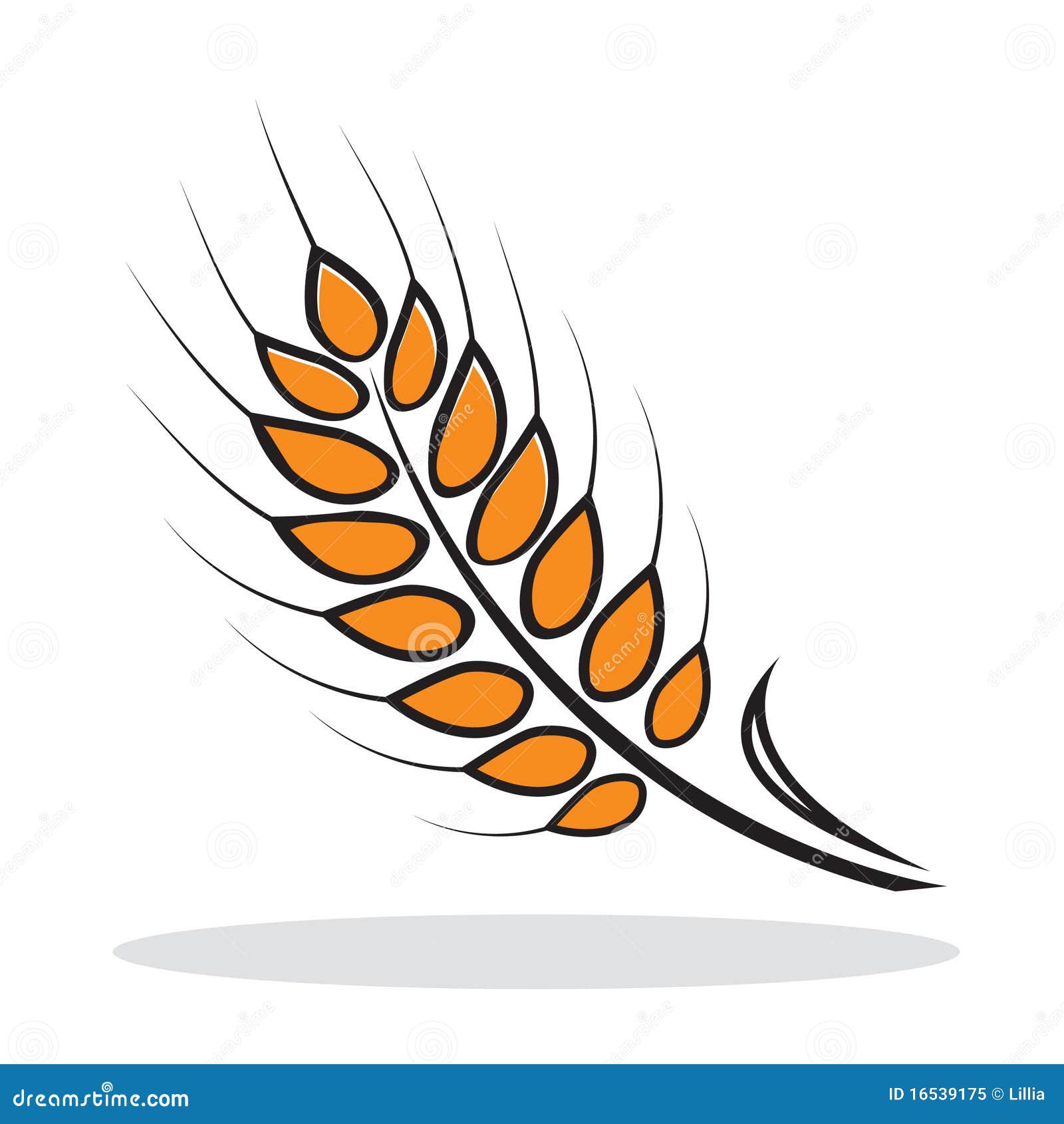 Orange abstract wheat stock vector. Illustration of decoration - 16539175