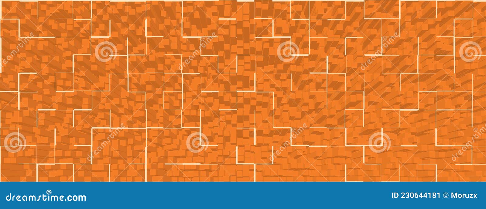Orange Abstract Wide Tile Background Stock Vector - Illustration of ...