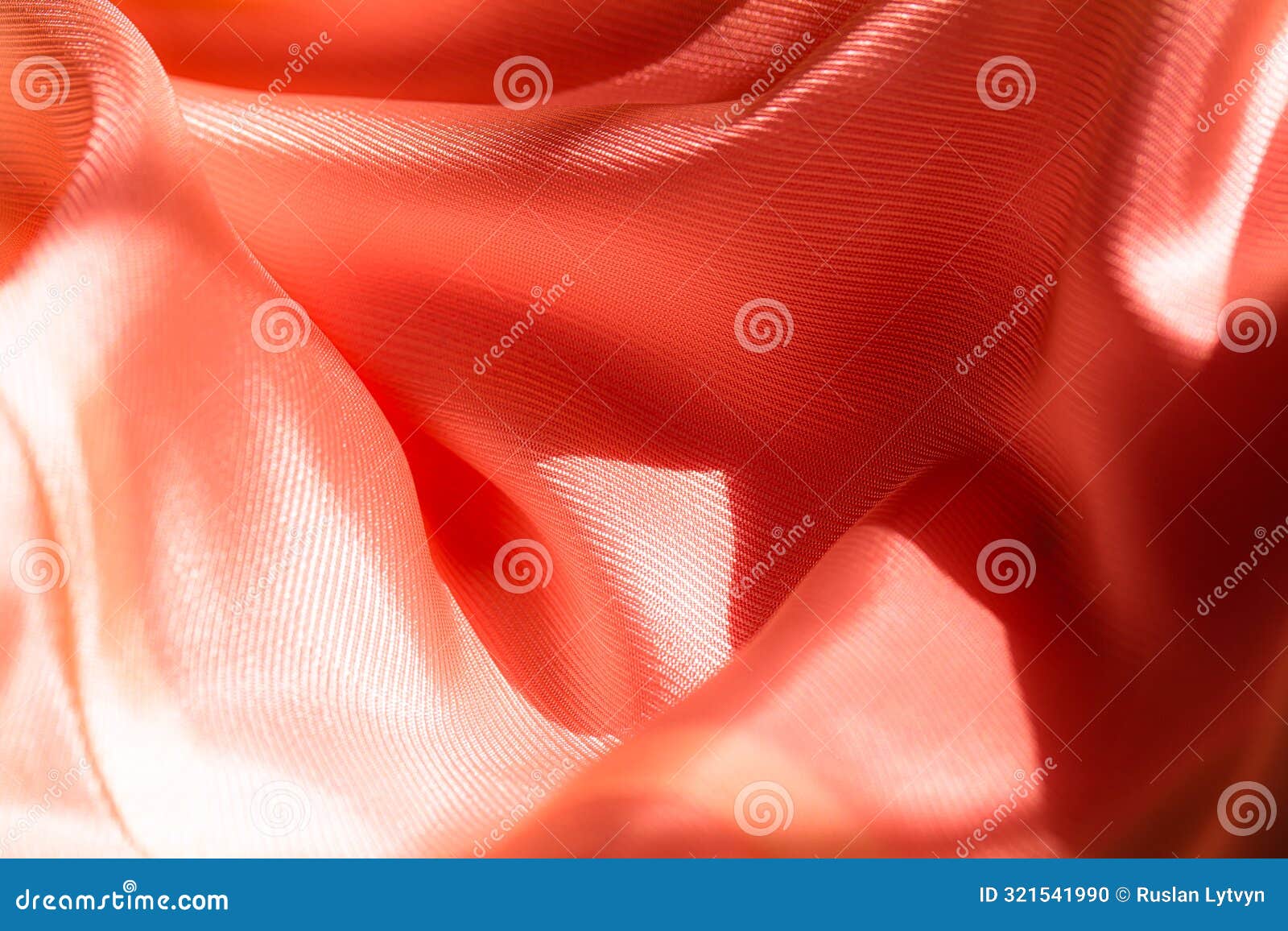 Orange Acetate Fabric Textured Background Stock Photo - Image of curve ...
