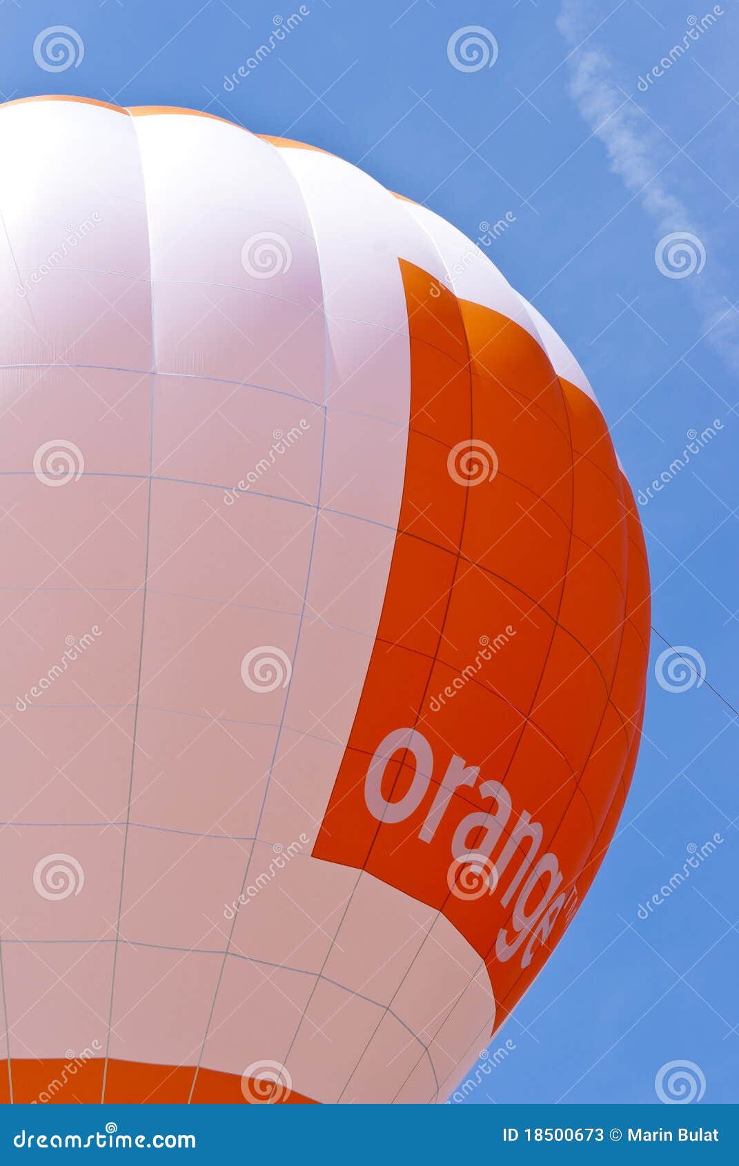 Orange Advertising Hot Air Balloon Editorial Stock Photo - Image of ...