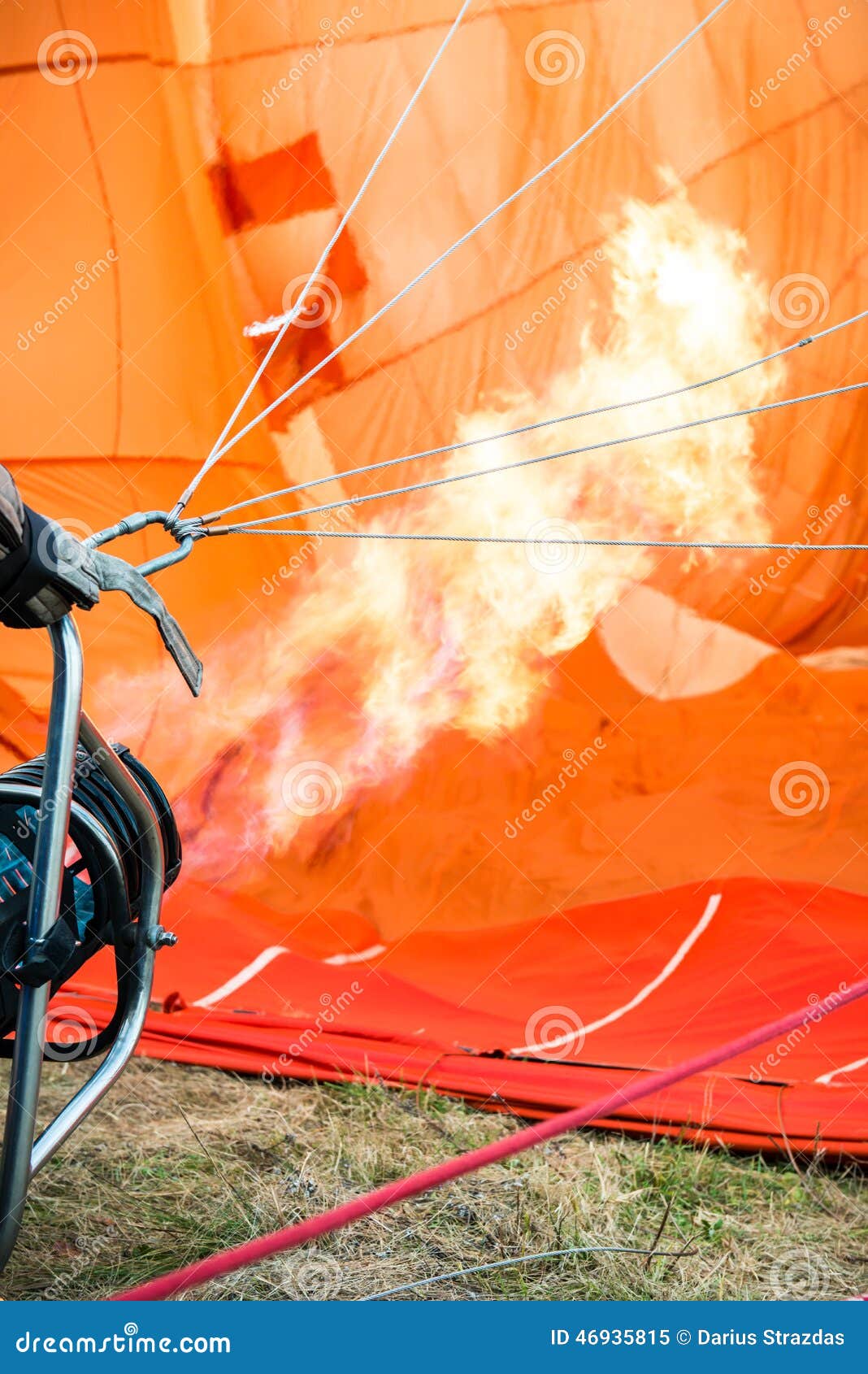 Orange air balloon fire stock image. Image of leisure - 46935815