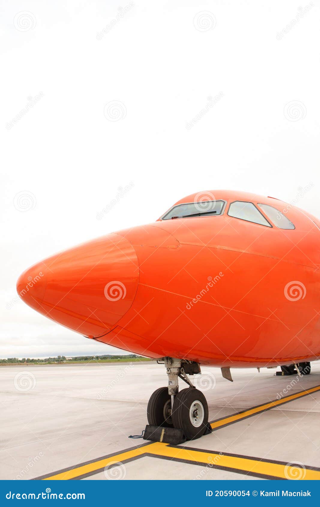 Orange airplane stock photo. Image of airplane, concrete - 20590054
