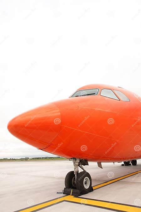 Orange airplane stock photo. Image of airplane, concrete - 20590054