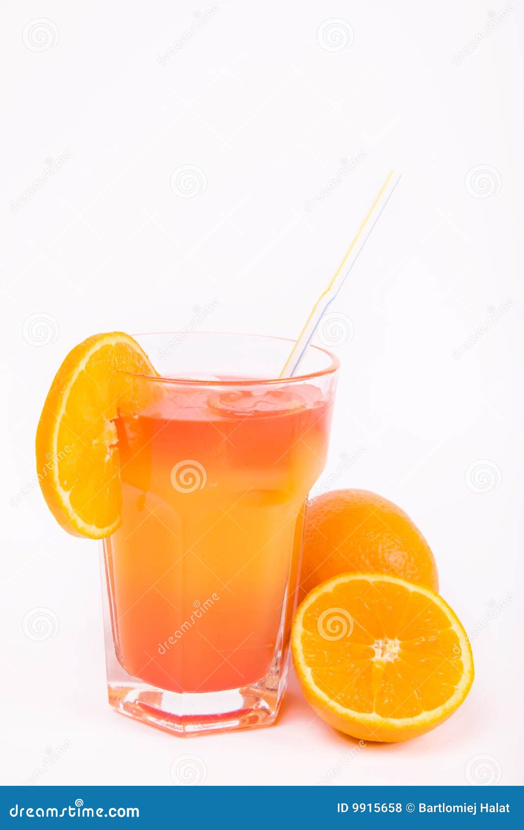 Orange Alcohol Drink with Ice Stock Photo - Image of white, cocktail ...