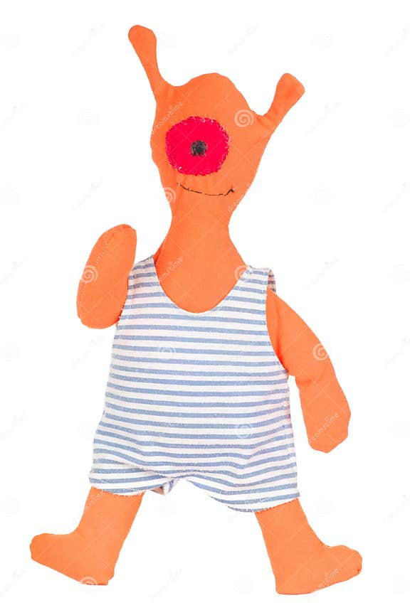 Orange alien stock photo. Image of cloth, plaid, background - 18113616