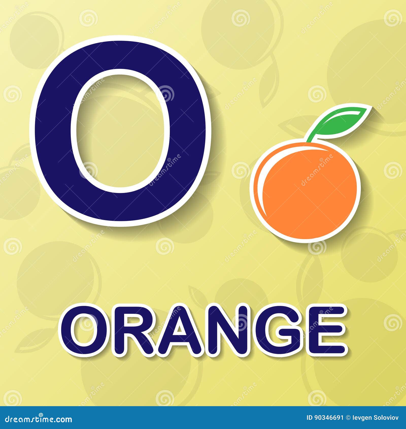 Orange alphabet background stock vector. Illustration of colors - 90346691