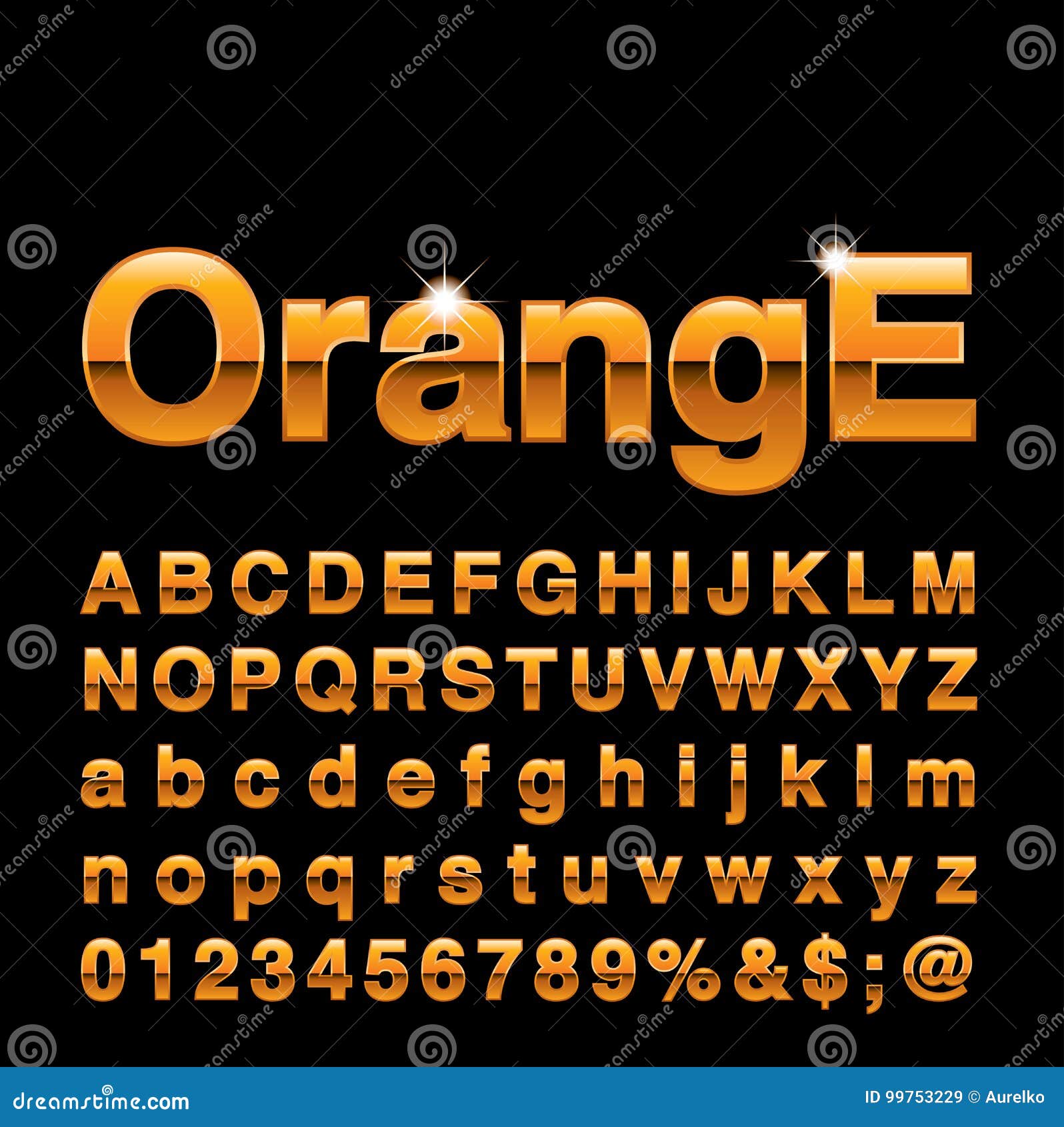 Solid orange stock vector. Illustration of gold, alphabetical - 99753229